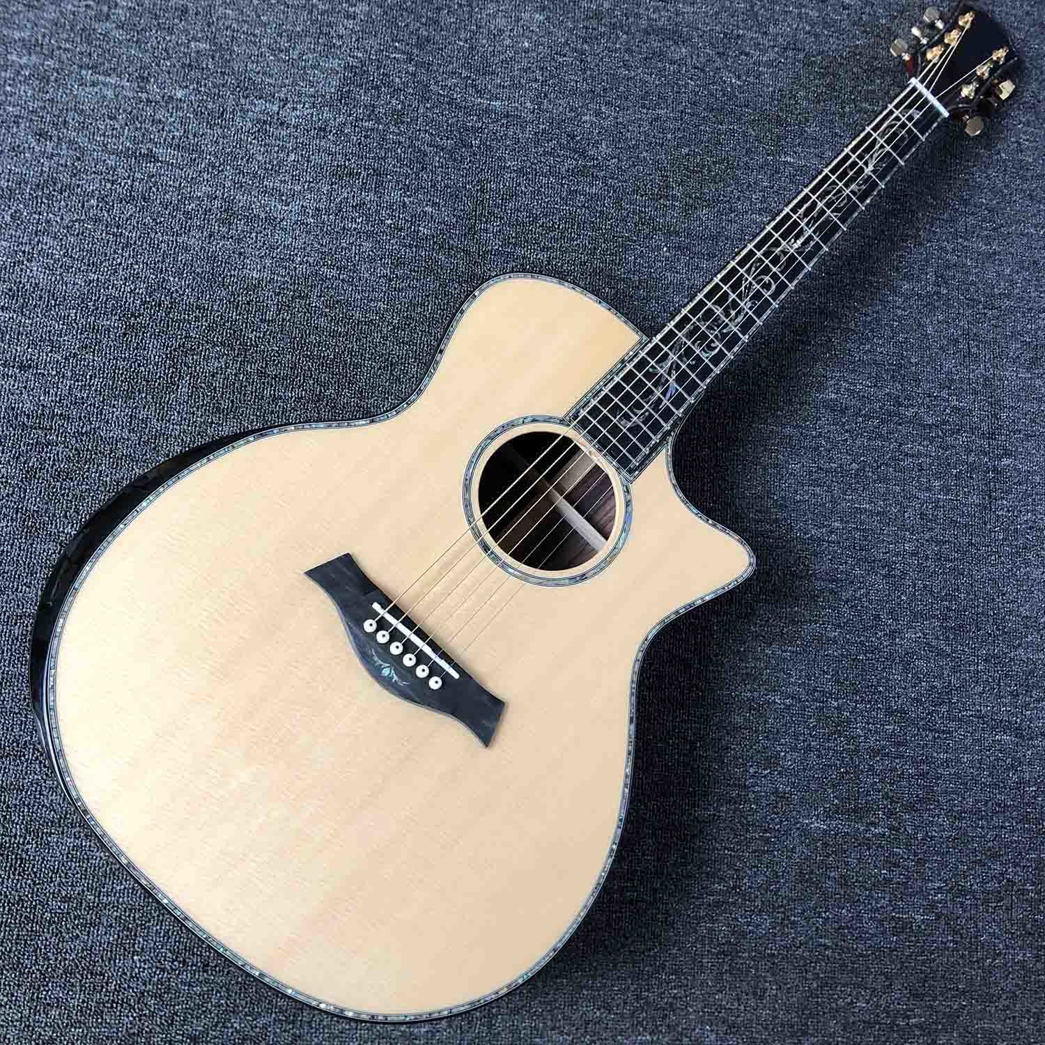 Guitare électrique acoustique 41 pouces avec repos de bras Abalone AAAA